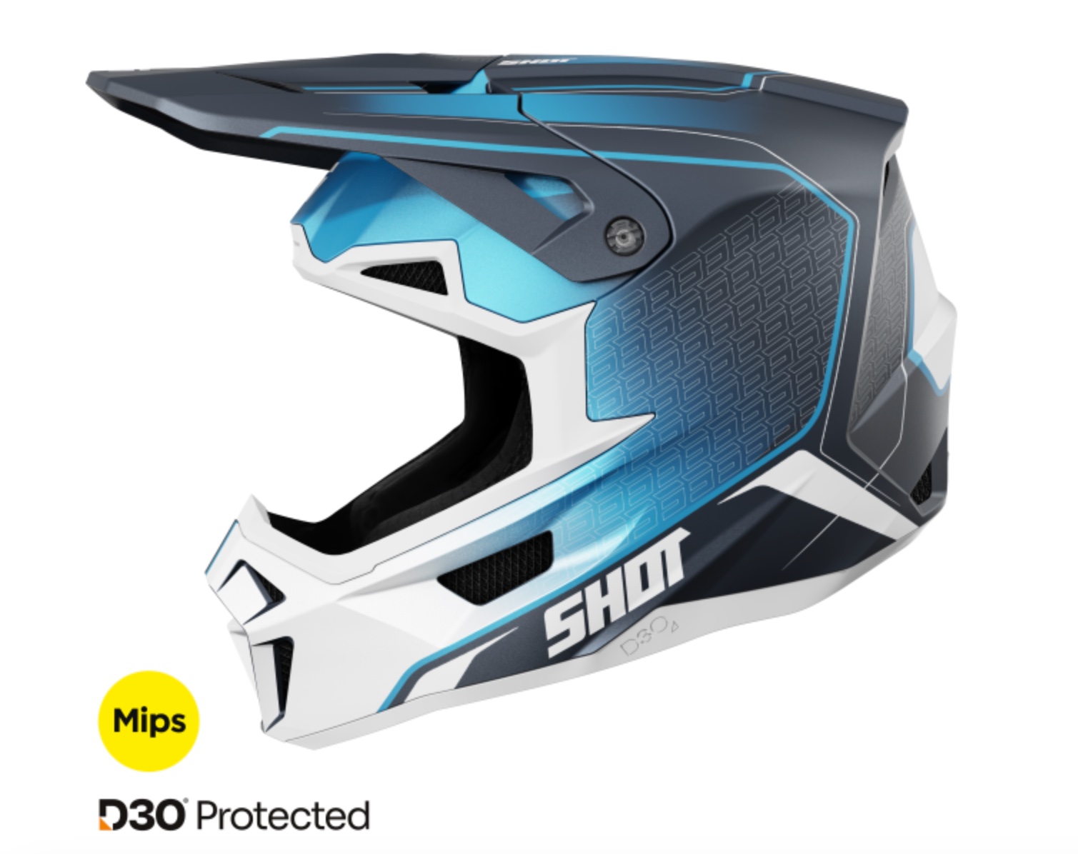 Shot Lite Challenger Blue Matt helmet - lightweight, comfortable, and ...
