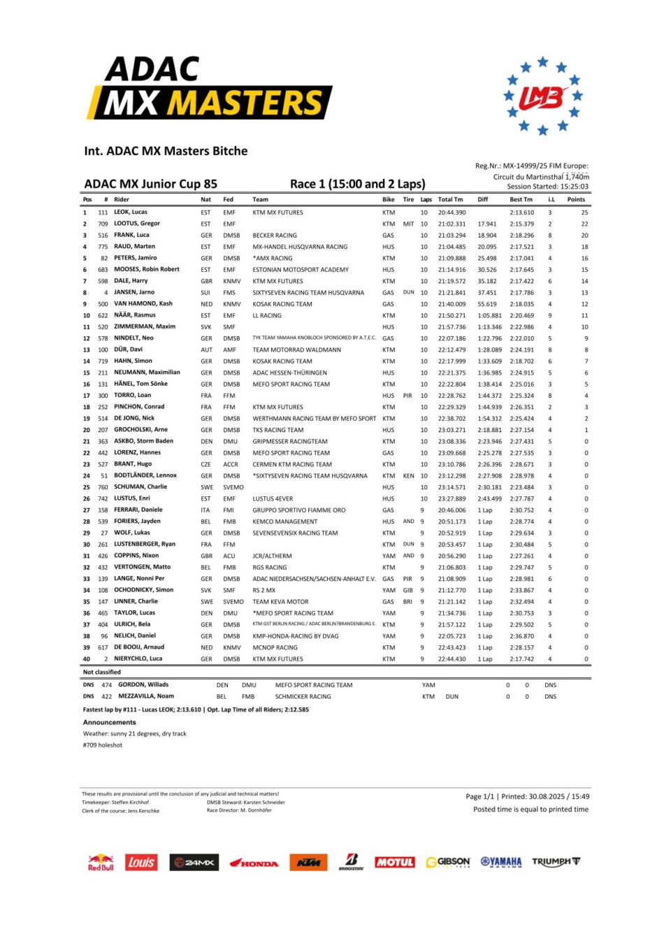 Liam Owens and Lucas Leok Take Opening Moto Wins in Youngster Cup and ...